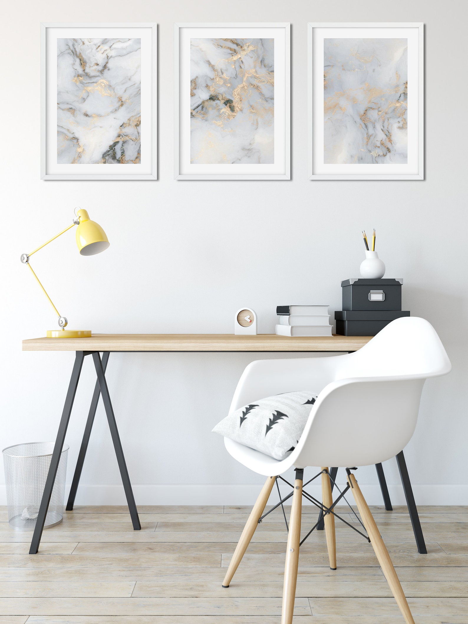 Marble Prints Set of 3 Marble Prints Black and White - Etsy