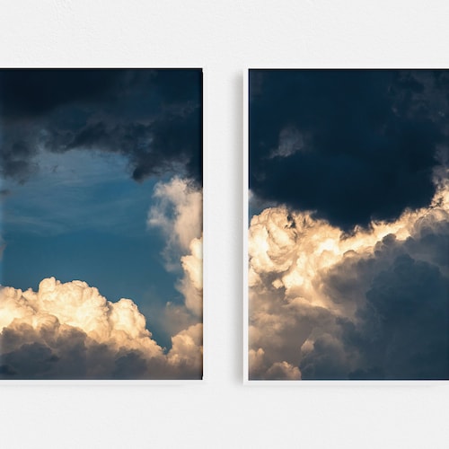 Set of 2 Sky Prints Cloud Wall Art Cloud Prints Cloud - Etsy