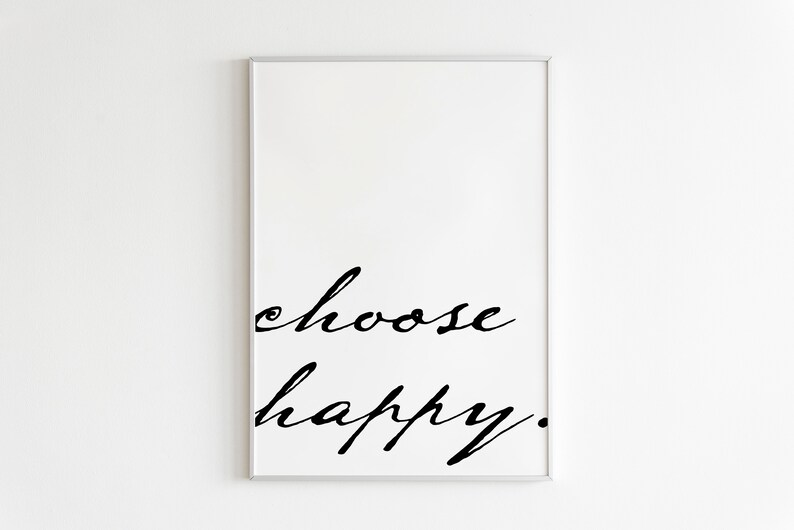 Choose Happy Print Choose Happy Printable Poster | Etsy