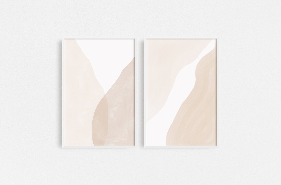 Abstract Art Print, Abstract Wall Art, Set of 2 Abstract Prints, Set of ...