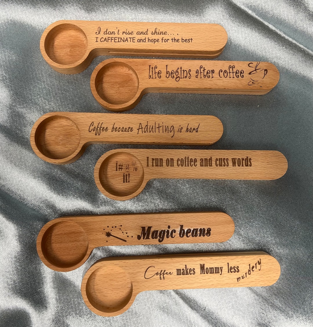 Custom Engraved Wood Spoon/ Bag Clip - Etsy