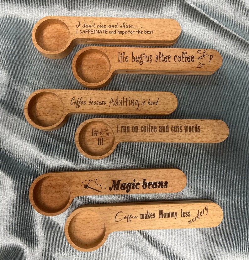 Custom Engraved Wood Spoon/ Bag Clip - Etsy