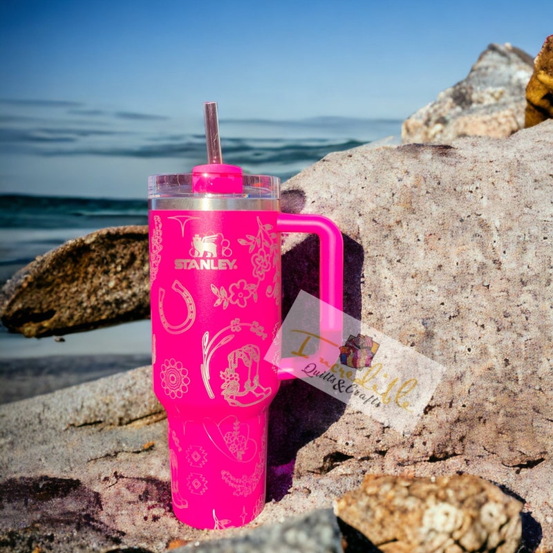 Pink Stanley With Flowers - Etsy