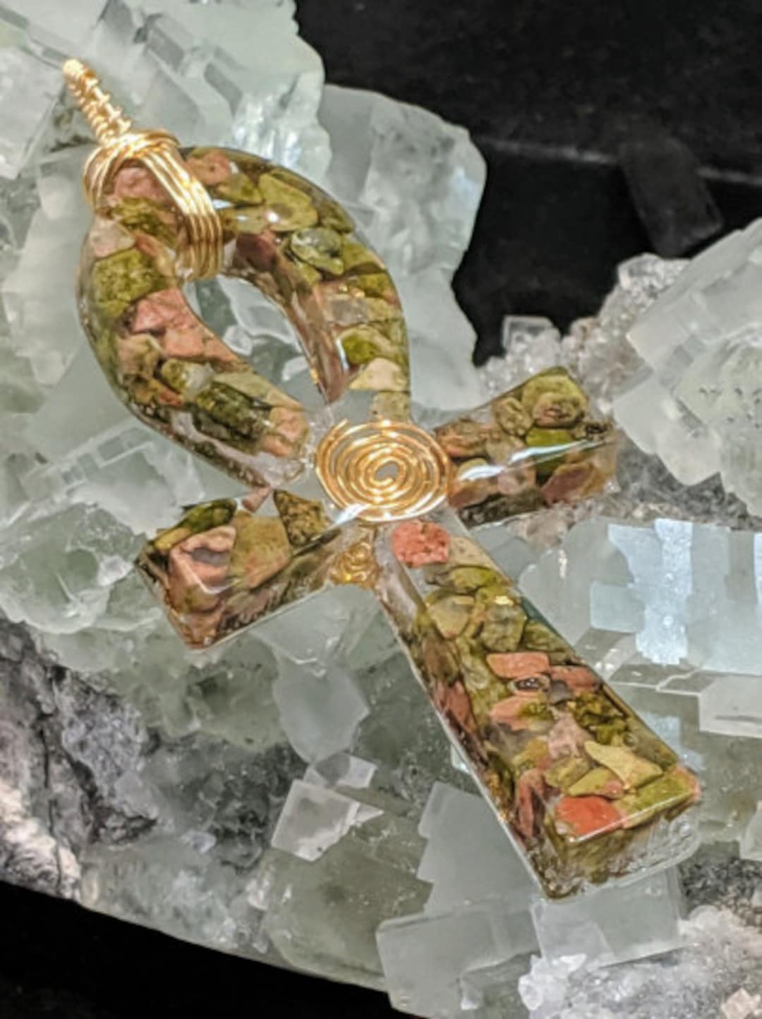 Unakite Feminine Health & Fertility Ankh Pendant - Etsy