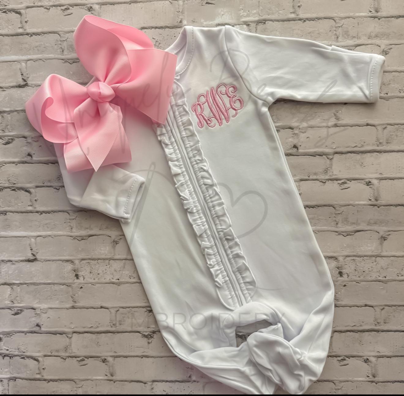 Baby Girl Romper, Baby Girl Sleeper, Baby Shower Gift, Personalized ...