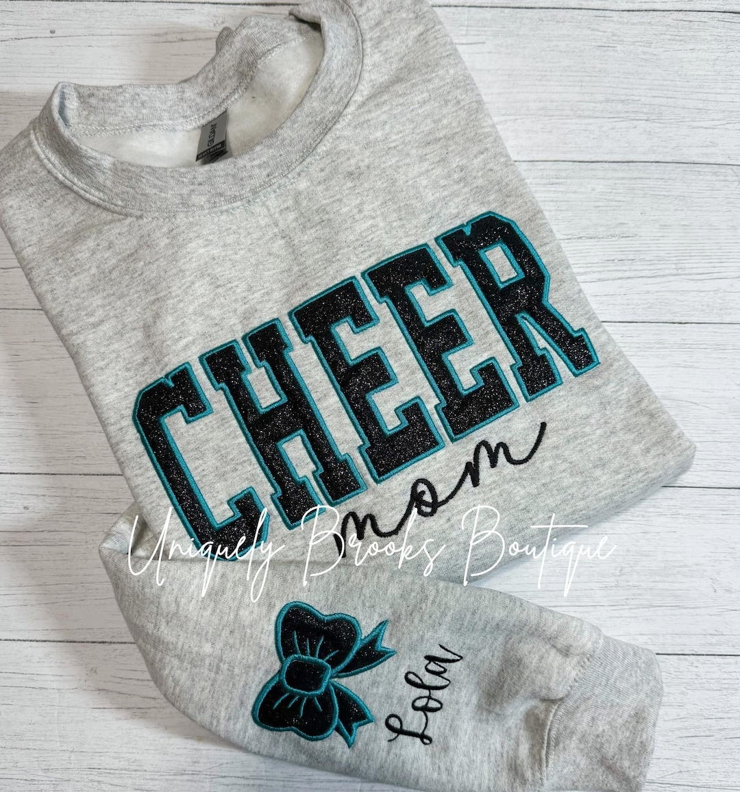 Embroidered Cheer Mom Sweatshirt, Glitter Cheer Mama Sweatshirt, Cheer ...