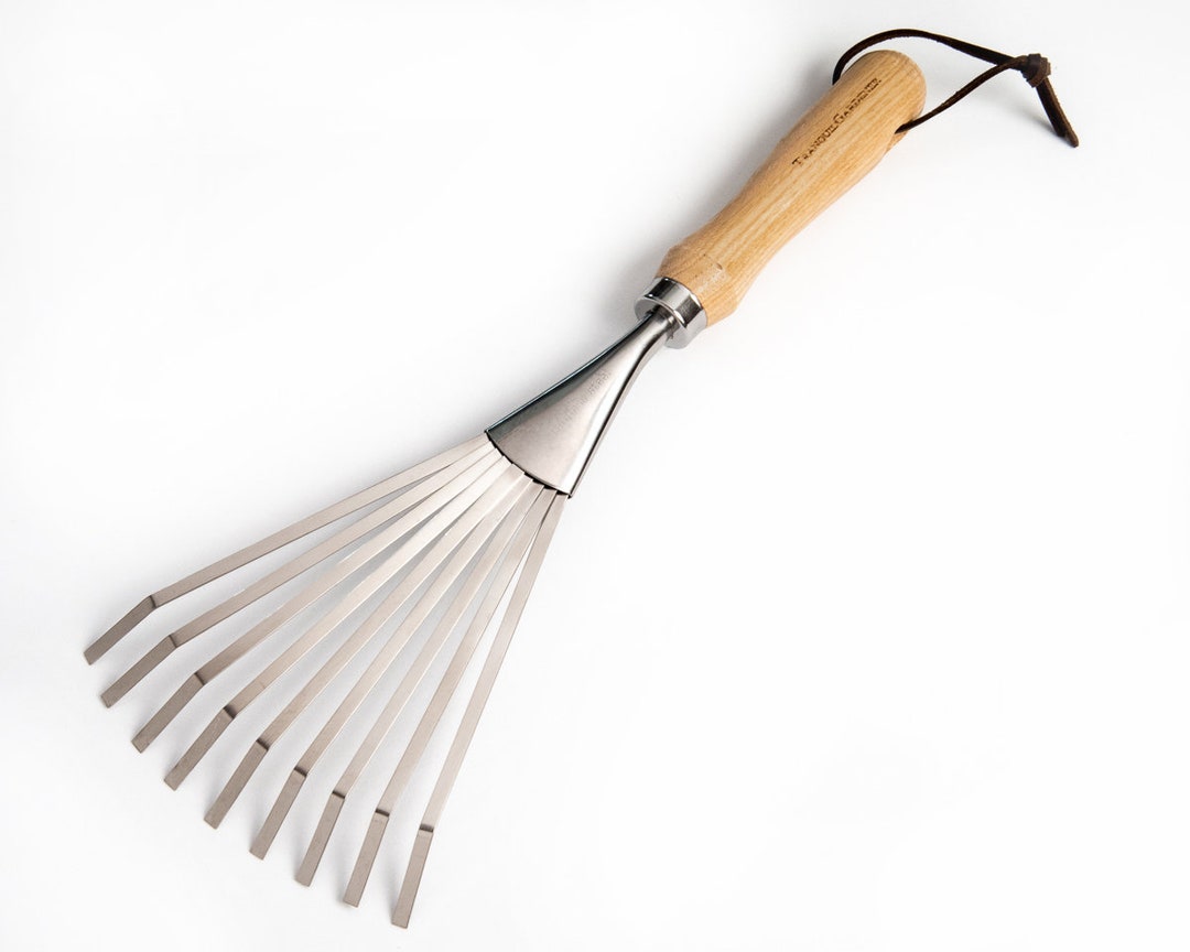 Stainless Steel 9-tine Garden Hand Rake - Etsy