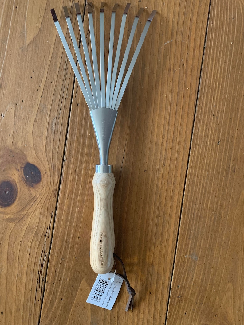 Stainless Steel 9-tine Garden Hand Rake - Etsy