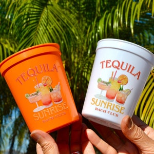 Tequila Sunrise Bachelorette Party Cups, Cabo Bachelorette Favors ...