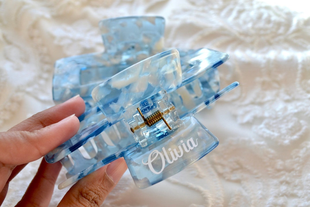 Personalized Baby Blue White Hair Claw, Last Toast on the Coast ...