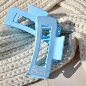 Personalized Matte Baby Blue Hair Claw, Last Toast on the Coast ...