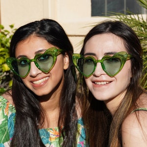 Green Heart Bachelorette Party Sunglasses, Final Fiesta, Margs and ...