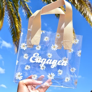 Dazed and Engaged Bachelorette Party Mini Tote Bag, Retro 70s ...