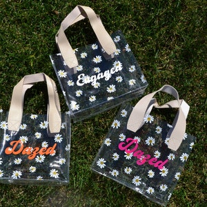 Dazed and Engaged Bachelorette Party Mini Tote Bag, Retro 70s ...