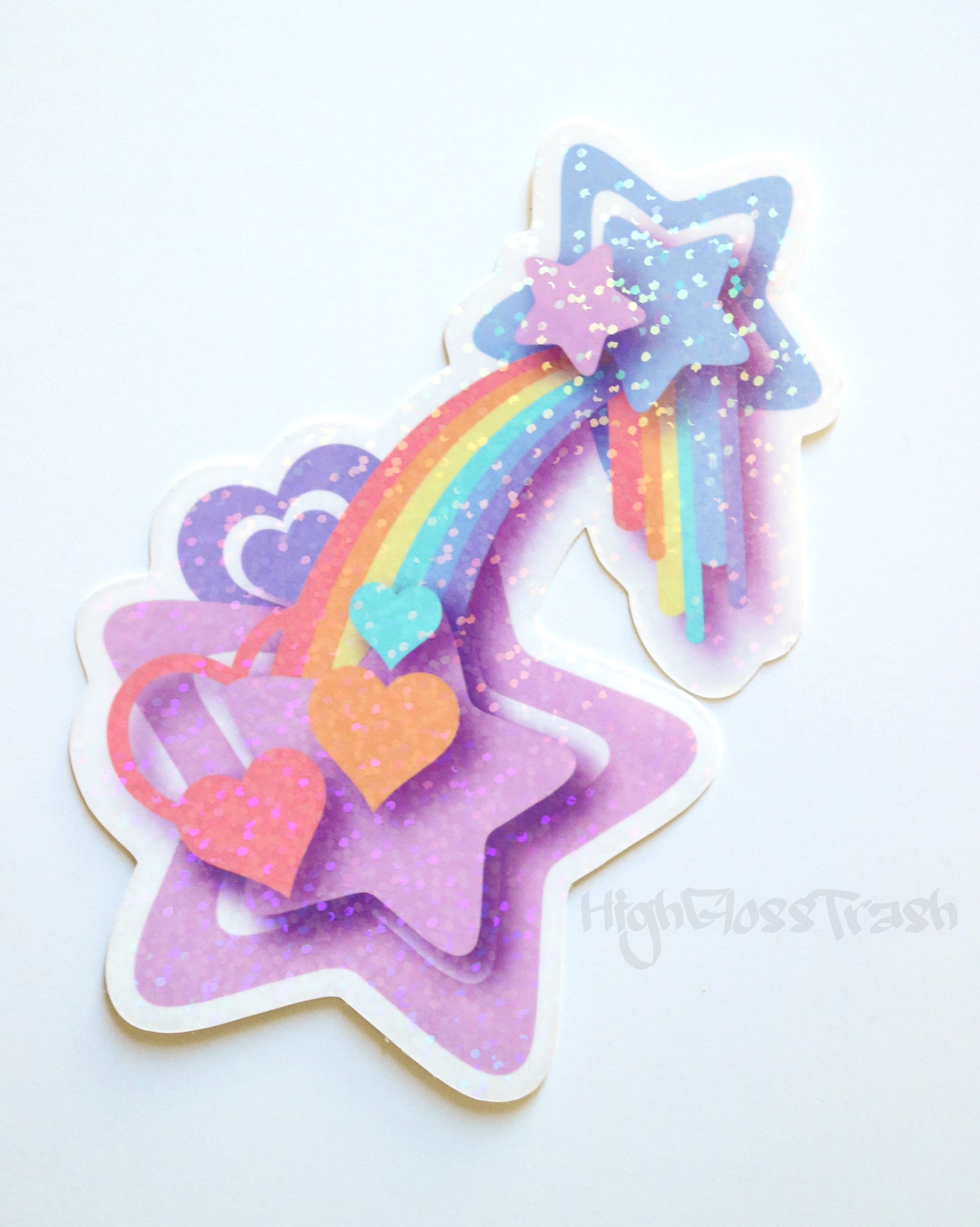 Holographic Melting Star Sticker Pack: Pastel Rainbow Stickers - Etsy