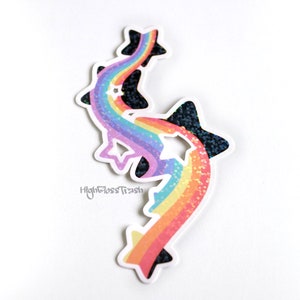 Rainbow and Holographic Shooting Star Sticker With Cut Out Details ...