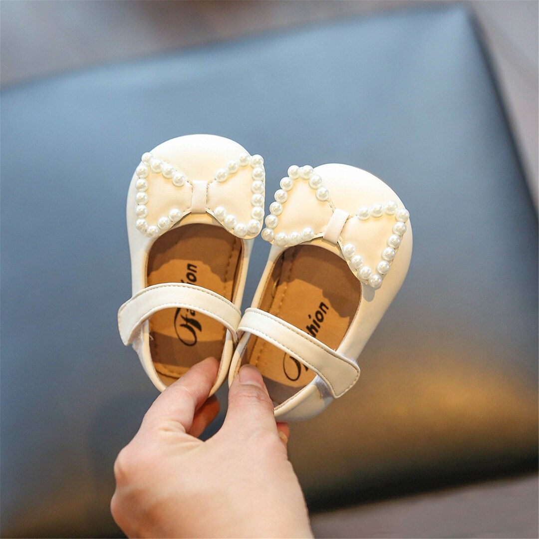 Cute Infant Baby Girl Shoes Pearls Bow Shoes Baby Outdoor - Etsy