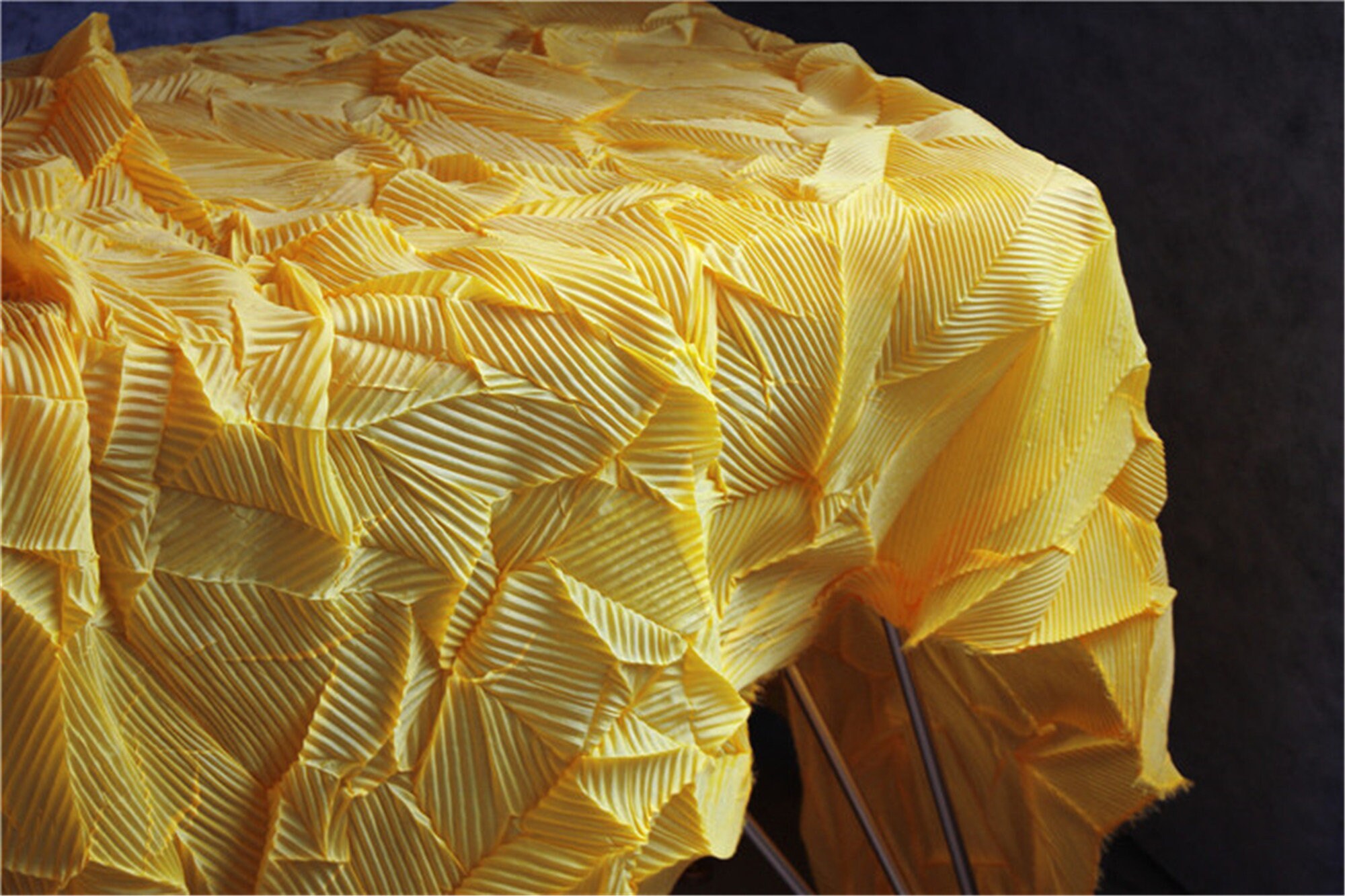 2020 Latest Fabric Yellow Pleated Fabric Special Pleated - Etsy