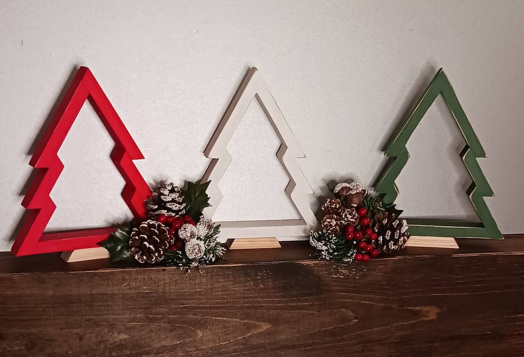Rustic Farmhouse Distressed Christmas Trees - Etsy