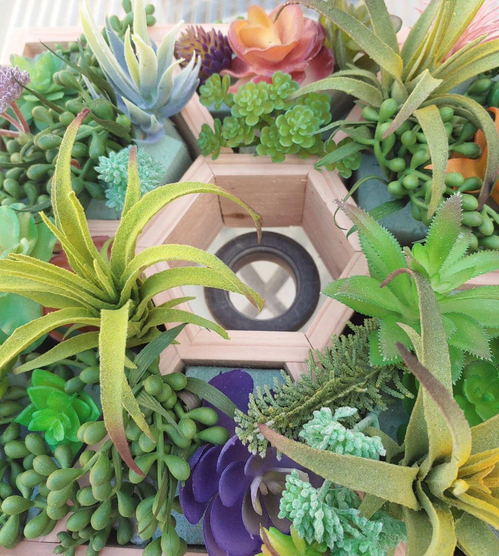 Hexagon and Square Succulent Planters for Patio Table With - Etsy