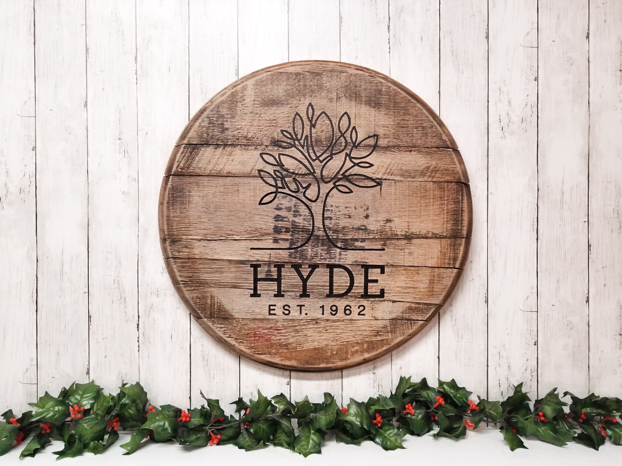 Wedding Guest Book Family Tree Engraved Personalized Gift - Etsy