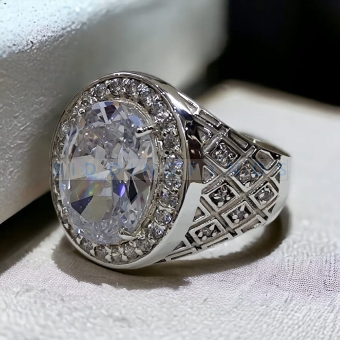 Customized Mens Championship Ring, Iced Out Hip Hop Style Initial ...