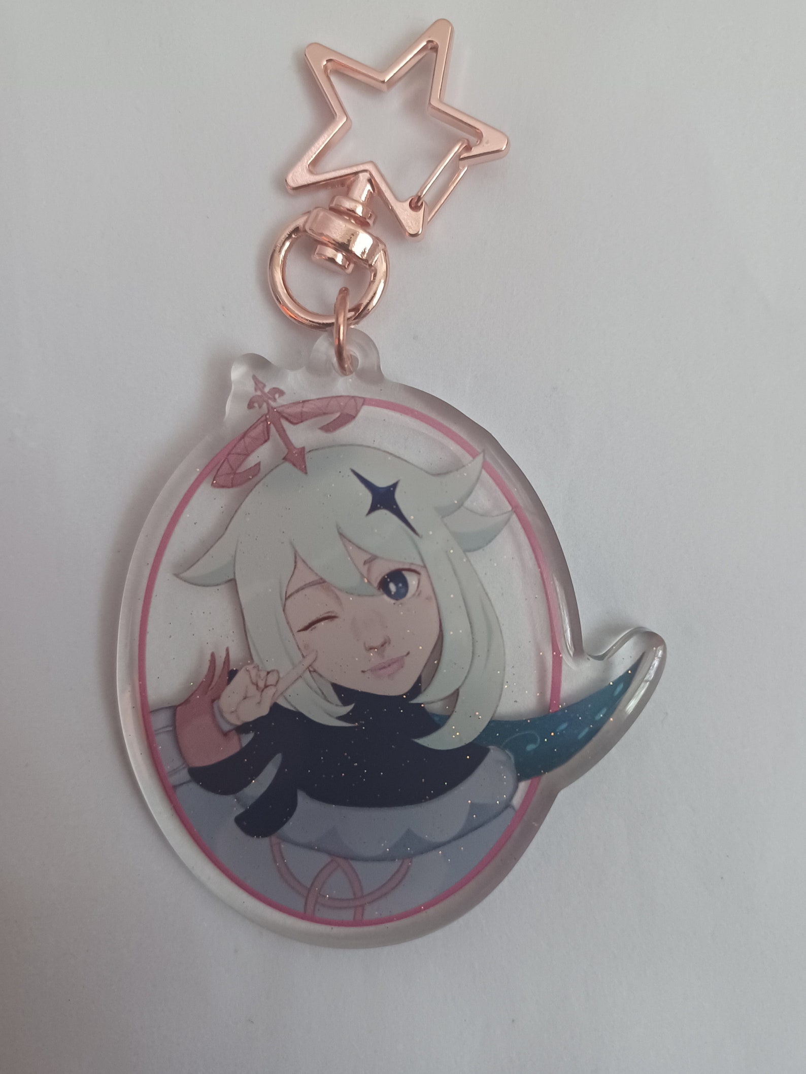 Genshin Impact Paimon 3 Glitter Epoxy Double-sided Acrylic Charm - Etsy