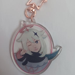 Genshin Impact Paimon 3" Glitter Epoxy Double-sided Acrylic Charm - Etsy