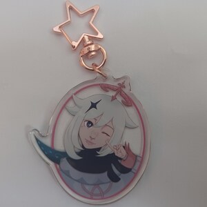 Genshin Impact Paimon 3" Glitter Epoxy Double-sided Acrylic Charm - Etsy