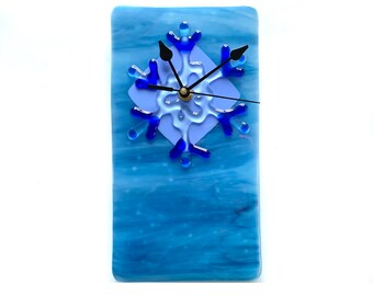 Fused Glass Wall Clock - Etsy