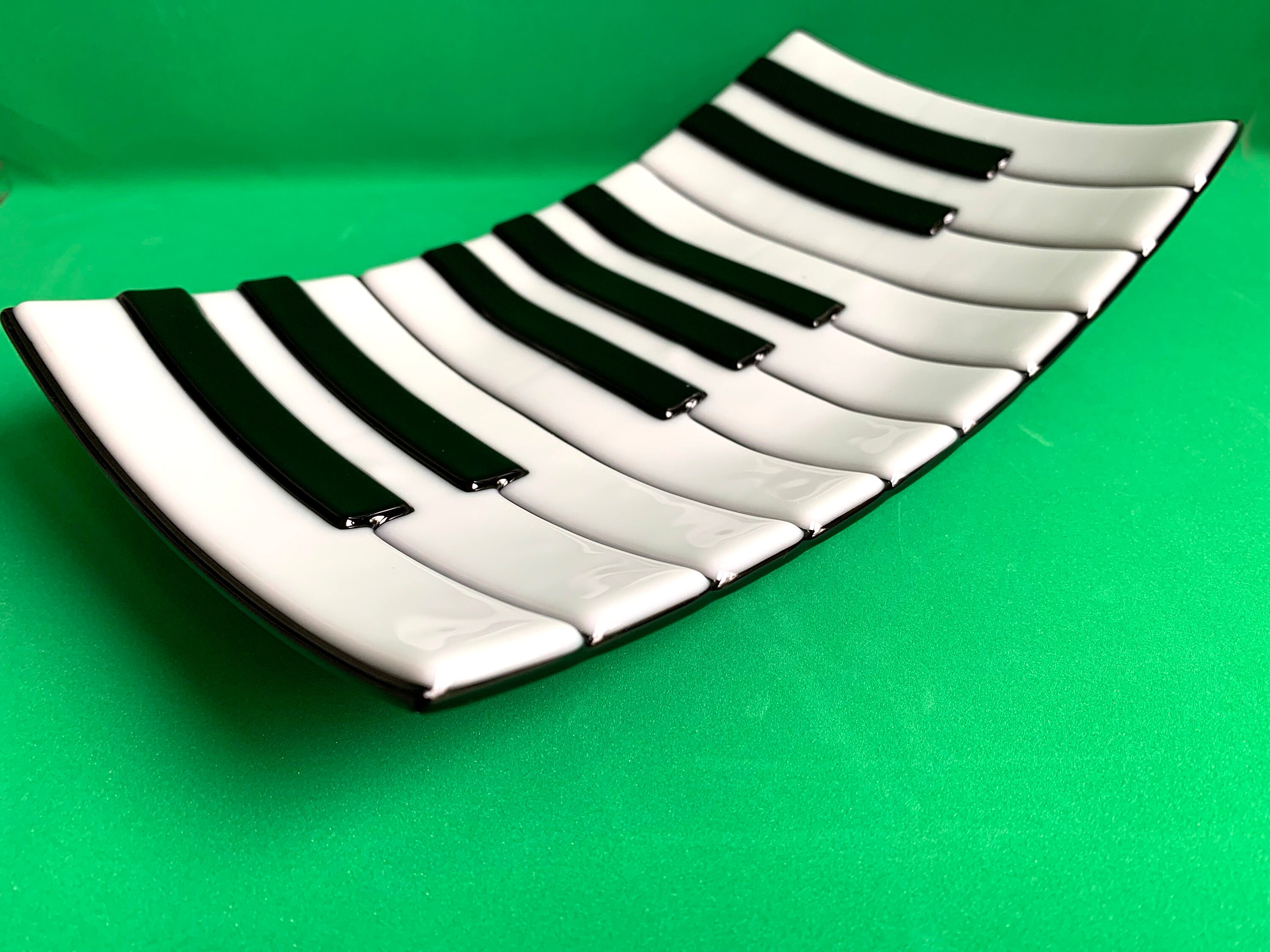 Fused Glass Piano Keyboard Tray, Glass Art, Music Gift - Etsy