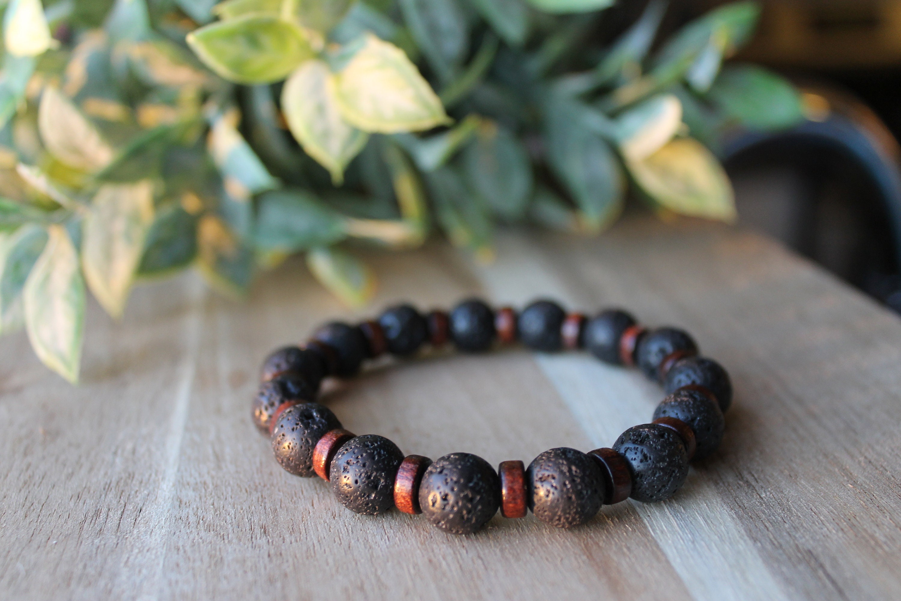 Lava Diffuser Bracelet Wood Spacers Fathers Day Gift - Etsy Singapore