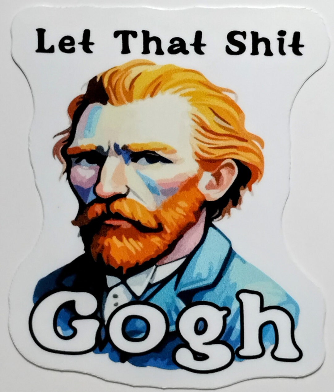 Van Gogh Vinyl Water Resistant Sticker, Inspirational Decal, Let That ...