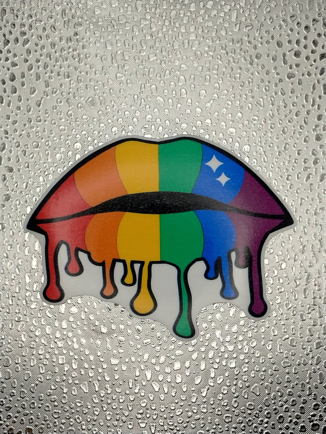 LGBTQ Vinyl Sticker Rainbow Lips Pride Decal Waterproof Sticker Queer ...
