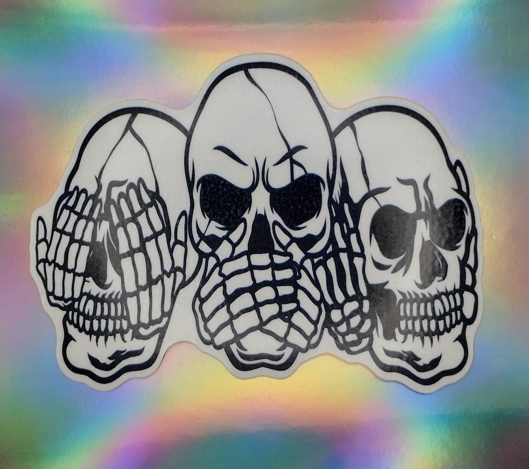 See No Evil Hear No Evil Speak No Evil Sticker, Weatherproof Vinyl ...