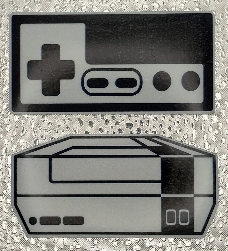 80s Retro Vintage Console Sticker Set, Weatherproof Decals, Gaming ...