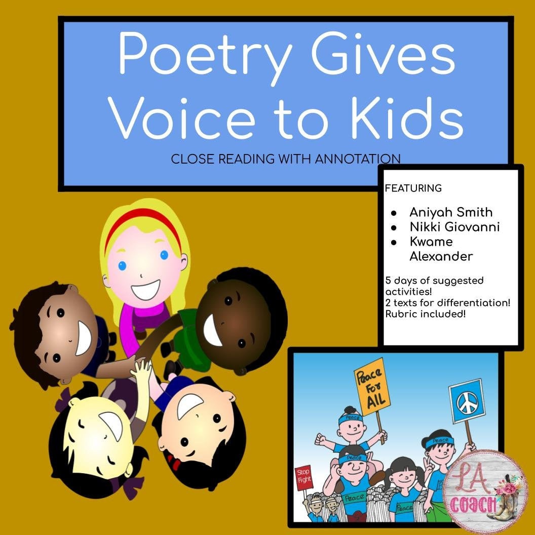 Poetry Gives Voice to Kids - Etsy