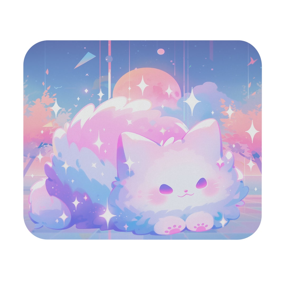 Dreamy Sparkling Kitty - Mouse Pad - Etsy
