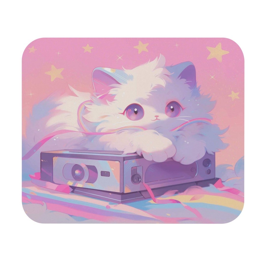 Pastel Projector Cat - Mouse Pad - Etsy