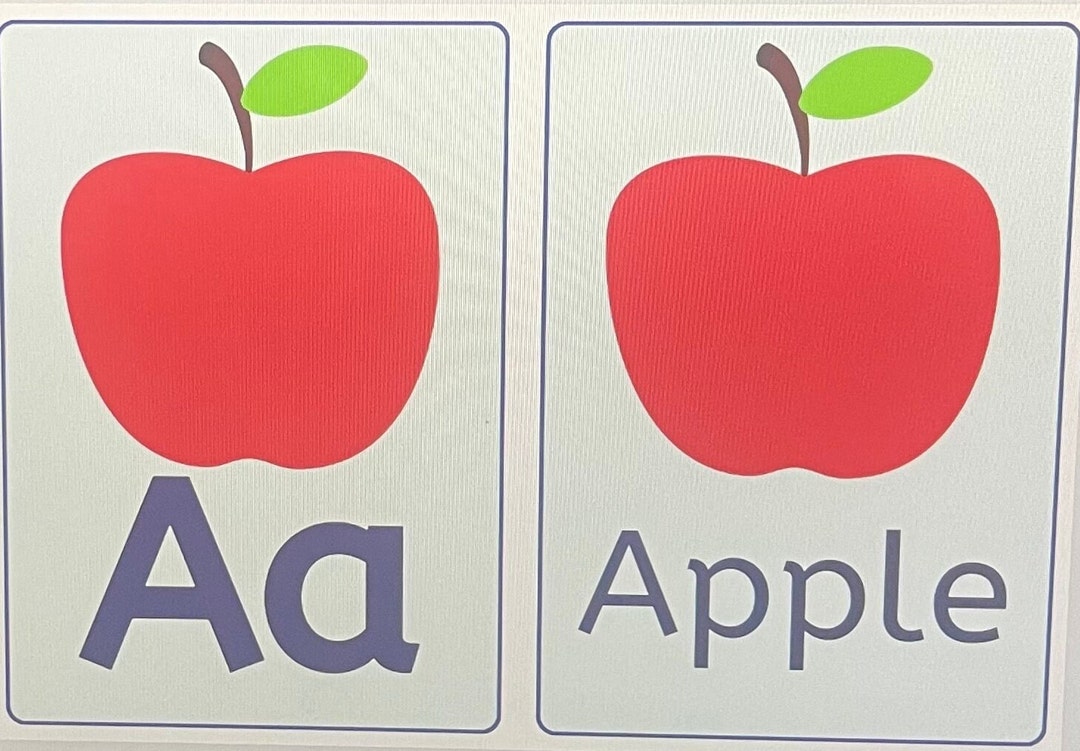 Colorful Illustrative A-Z Alphabet Flashcards: Bonus Short and Long ...