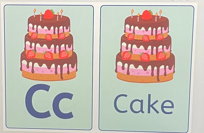 Colorful Illustrative A-Z Alphabet Flashcards: Bonus Short and Long ...