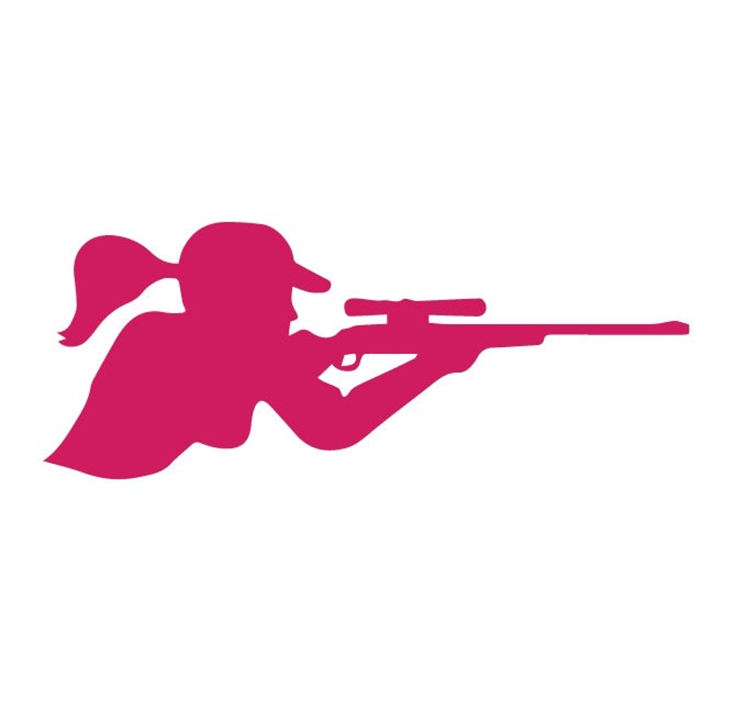 Female She Her Gunner Shooter Vinyl Decal Sticker - Etsy