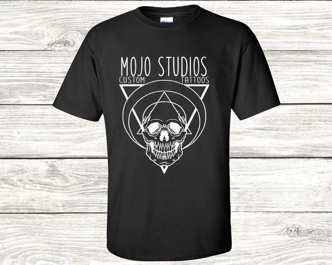Mojo Studios Skull and Geometry T-shirts - Etsy