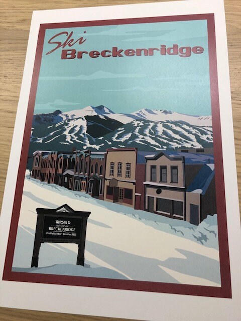 Ski Breckenridge Vintage Ski Poster - Etsy