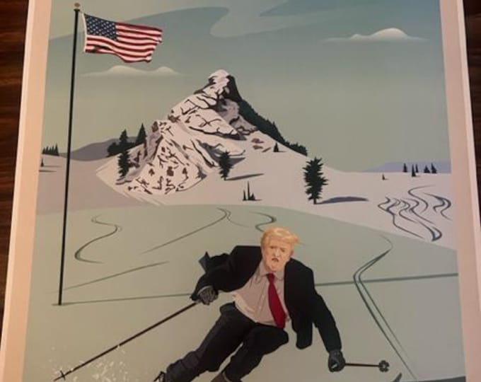 Make Skiing Great Again Trump Vintage Ski Poster - Etsy
