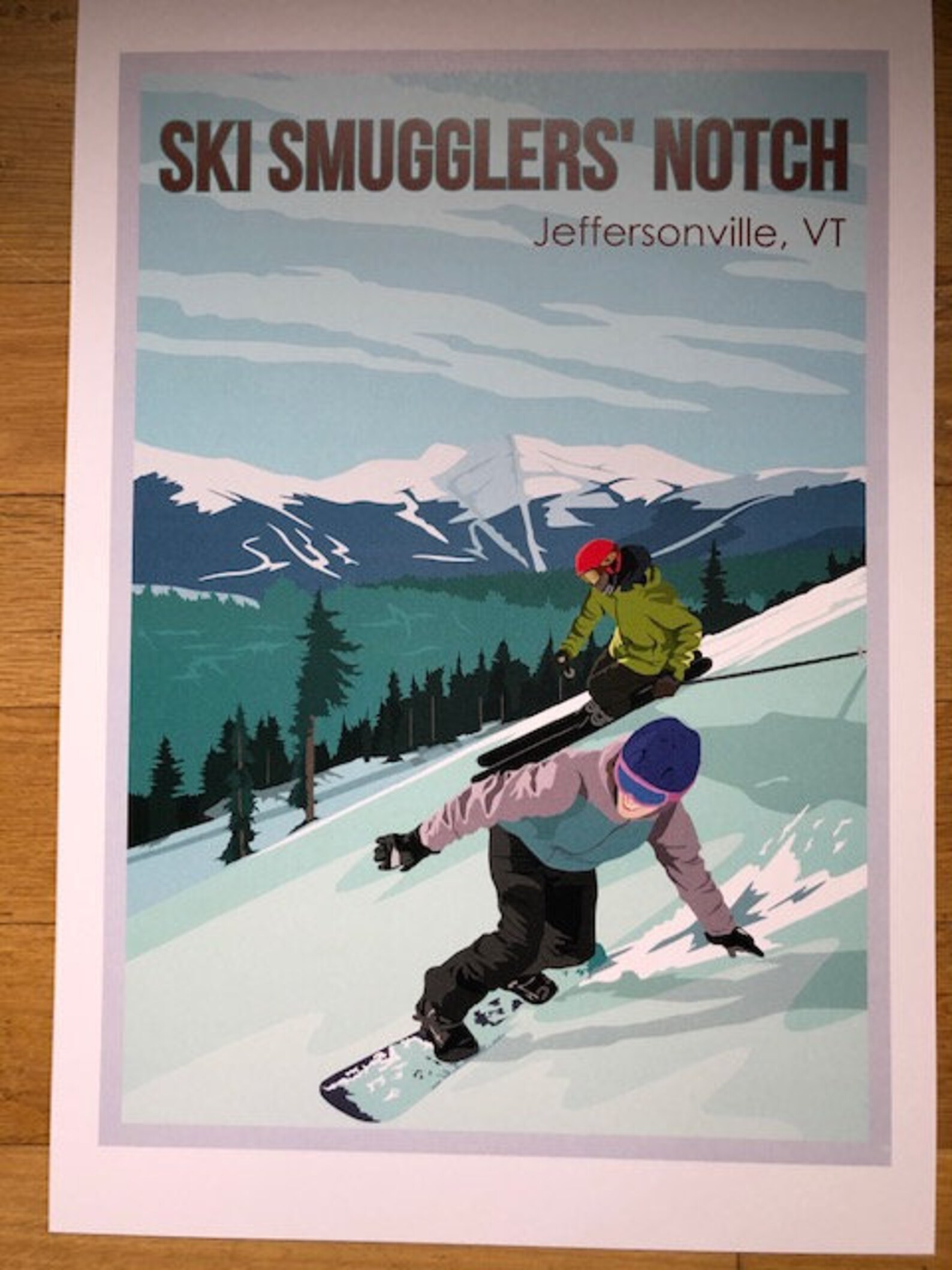 Smugglers Notch Ski Poster - Etsy