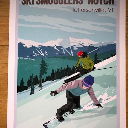 Smugglers Notch Ski Poster - Etsy
