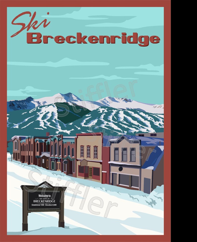 Ski Breckenridge Vintage Ski Poster - Etsy