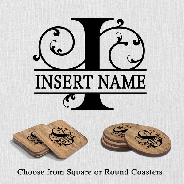 Monogram Coaster - Etsy