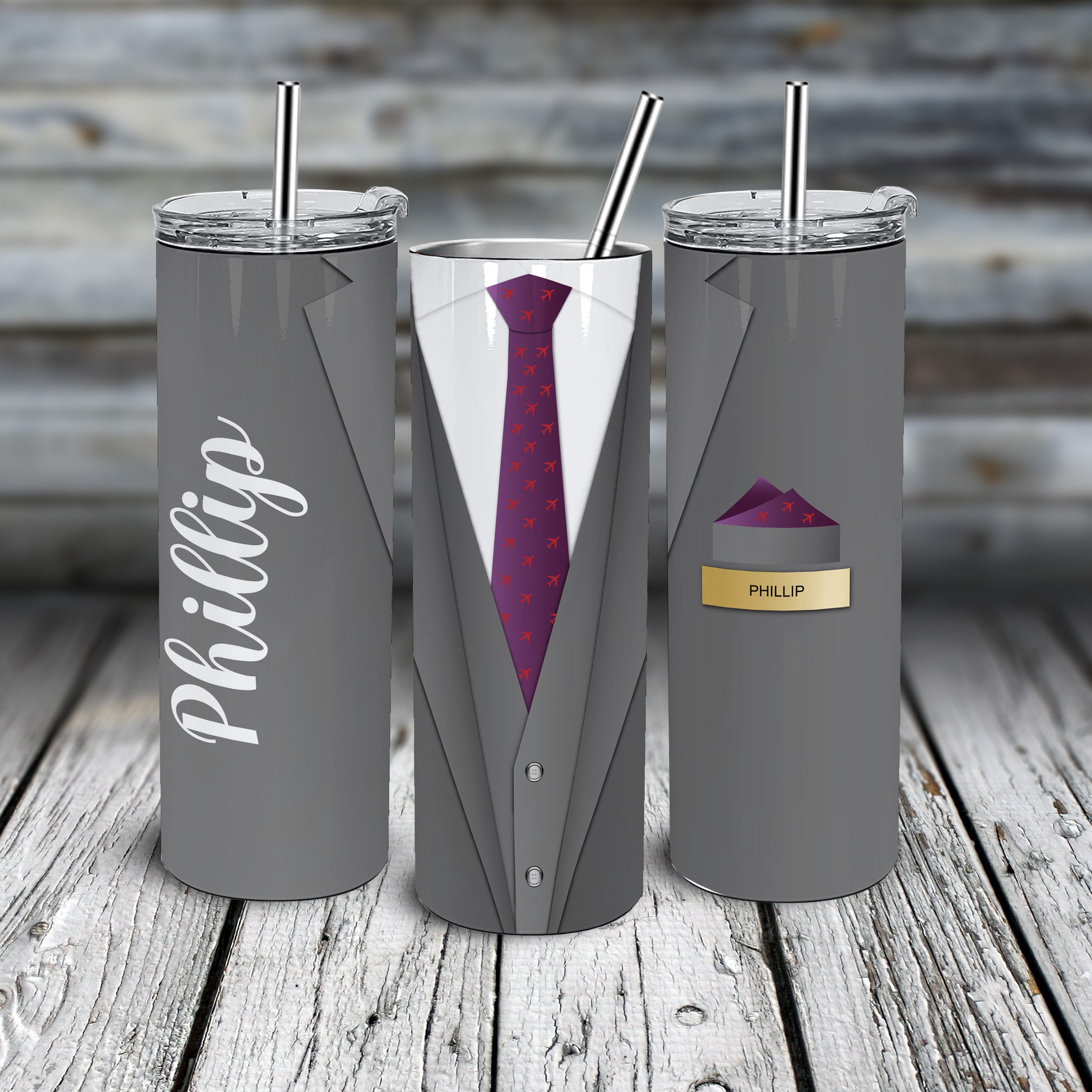 Personalized Flight Attendant Tumbler | Flight Attendant Graduation ...